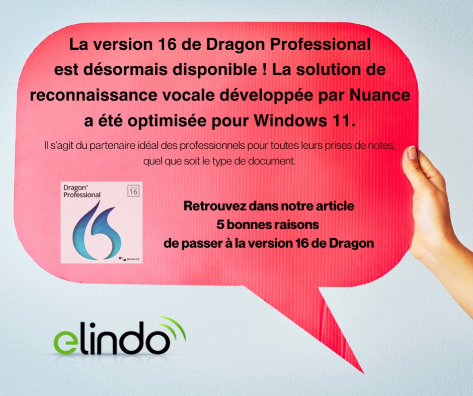 La version 16 de Dragon Professional est disponible